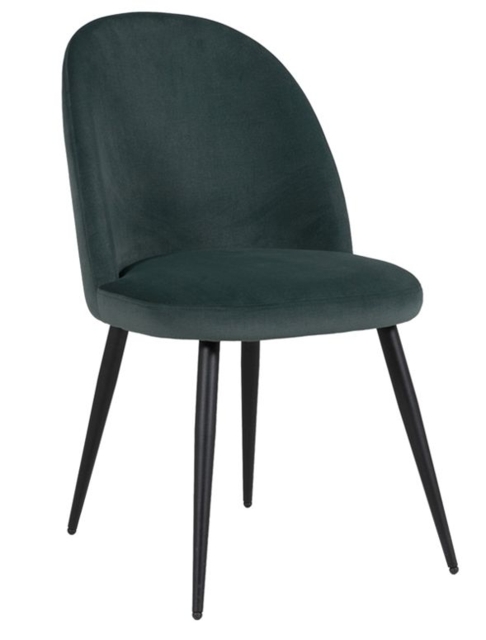 Gabi Dining Chair - Set of 2 - Sage Green Velvet - Black Legs by Choice ...