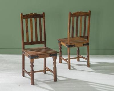 Clearance - Set of 2 Ganga Sheesham Slatted Dining Chair by Choice ...