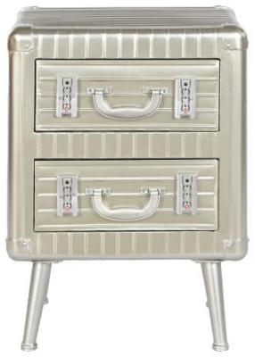Aviator Aluminium 2 Drawer Bedside Cabinet by Choice Furniture ...