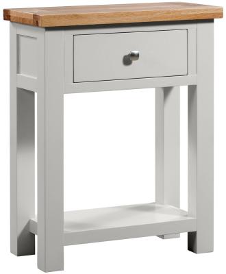 Lundy Moon Grey Painted 1 Drawer Small Console Table by Choice ...