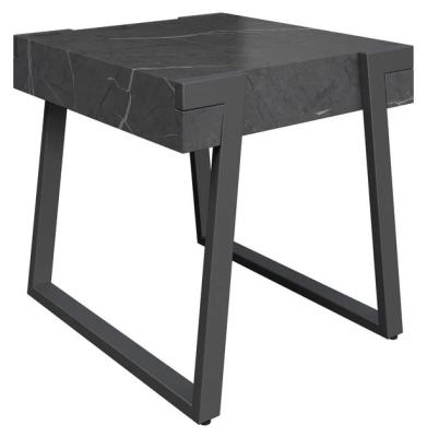 Alpina Dark Grey Marble Effect Side Table by Choice Furniture ...