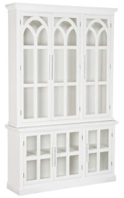 White 6 Door Glass Display Cabinet by Choice Furniture Superstore ...