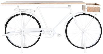 White Metal Bicycle Console Table by Choice Furniture Superstore ...