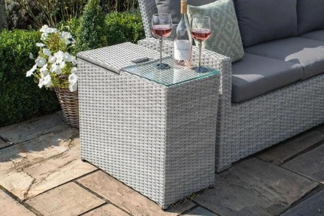 Maze Ascot Grey Rattan Ice Bucket Garden Side Table by Choice Furniture ...