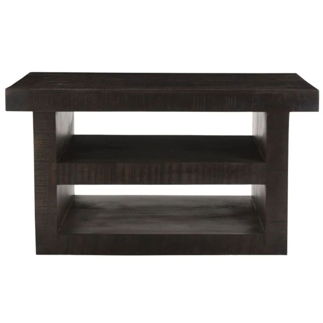 Clearance - Dakota Mango Wood TV Unit, Indian Dark Walnut Rustic Finish ...