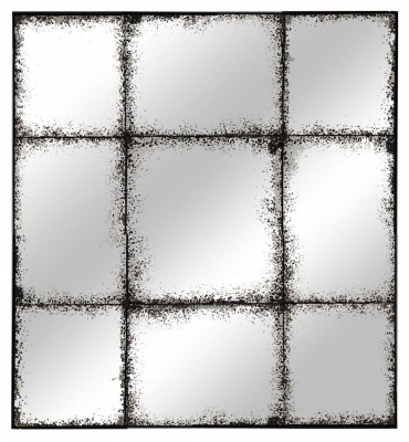 Antique Black Square Mirror - 100cm x 100cm by Choice Furniture ...