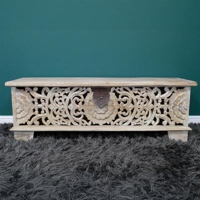 Dutch Carved Mango Wood Storage Bench by Choice Furniture Superstore ...