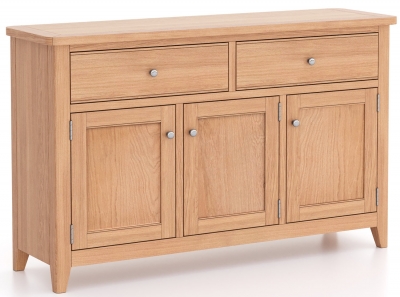 Arden Oak 115cm Small 3 Door Sideboard by Choice Furniture Superstore ...