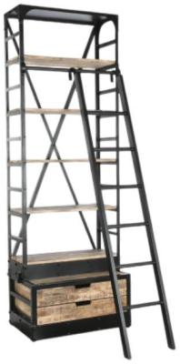 Loft Black Metal Ladder Bookcase by Choice Furniture Superstore ...
