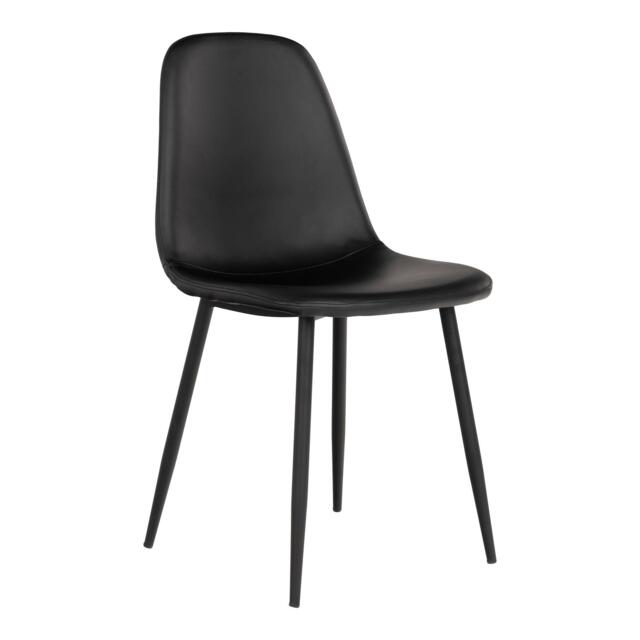 2 x Stockholm Black Faux Leather Dining Chair by Choice Furniture ...