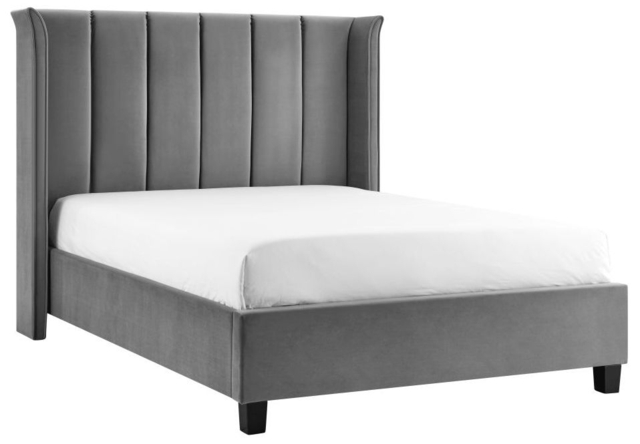 Posey Grey Fabric Bed - Sizes Available by Choice Furniture Superstore ...