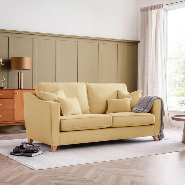 Linnet Corn Fabric 2.5 Seater Sofa by Choice Furniture Superstore ...