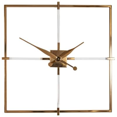 Layla Gold Square Wall Clock by Choice Furniture Superstore | ufurnish.com