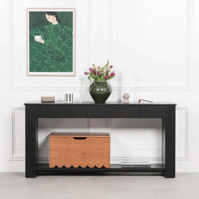 Black Painted Acacia Wood Fluted Console Table by Choice Furniture ...