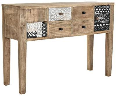 Mango Wood Multi Drawer Console Table by Choice Furniture Superstore ...