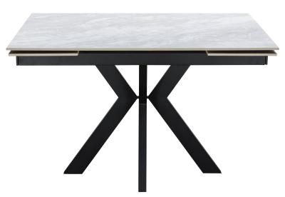 Vida Pearla Grey Ceramic 4-6 Seater Extending Dining Table by Choice ...
