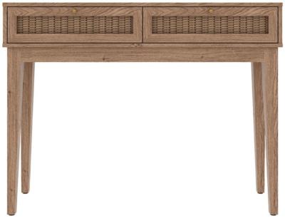 Bordeaux Wood and Faux Rattan 2 Drawer Dressing Table by Choice ...