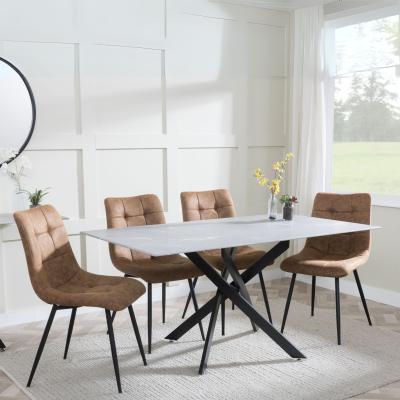 Clearance - Chopstick Grey Glass and Black Metal Dining Set - Corona ...