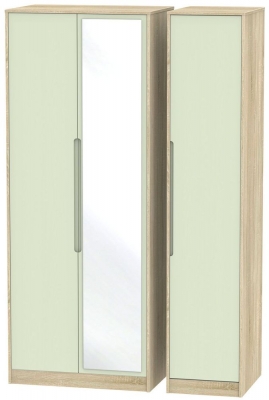 Monaco Mussel and Oak Effect 3 Door Tall Triple Wardrobe - 1 Mirror by ...