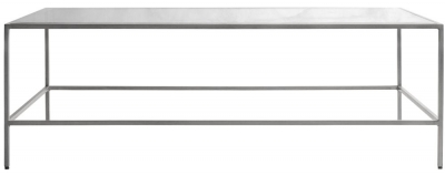 Rothbury Clear Glass and Silver 120cm Coffee Table by Choice Furniture ...