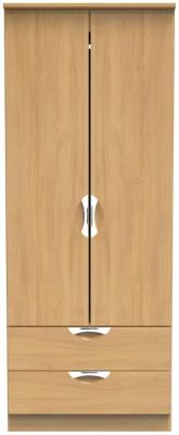 Flora Oak Effect 2 Door 2 Drawer Double Wardrobe by Choice Furniture ...