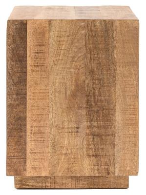 Inglis Mango Wood Square Side Table - Comes in Natural and White Washed ...