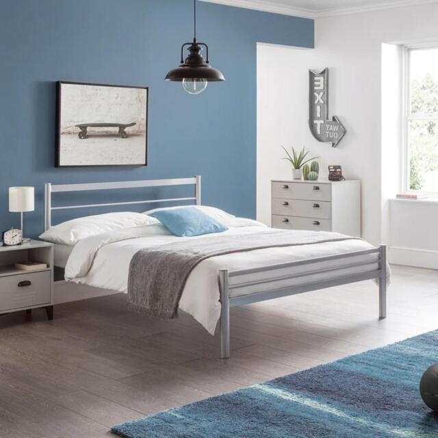 Alpen Grey Metal 4ft 6in Double Bed by Choice Furniture Superstore ...