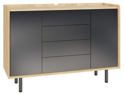 Aarhus Anthracite and Oak Large Sideboard by Choice Furniture ...