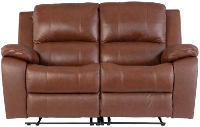 Pellini Dark Tan Leather 2 Seater Electric Recliner Sofa by Choice Furniture Superstore ...