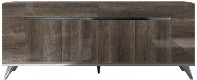Modern Medea Vintage Oak Italian Extra Large Buffet Sideboard - 4 Door ...