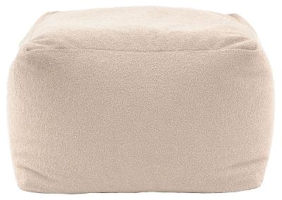 Boucle Fabric Square Pouffe - Comes in Cream, Brown and Charcoal ...