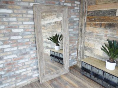 Rustic Wood Large Wall Mirror by Choice Furniture Superstore | ufurnish.com