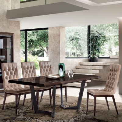 Camel Elite Day Patrician Walnut Italian Net 6 Seater Extending Dining ...