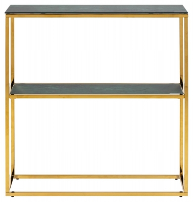 Alisma Gold and Green Marble Effect Console Table by Choice Furniture ...