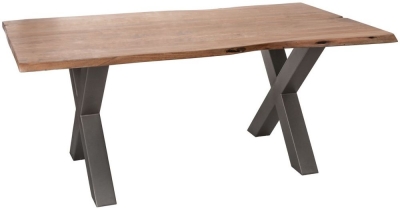 Fremantle Edge Industrial Dining Table - 6 Seater by Choice Furniture ...