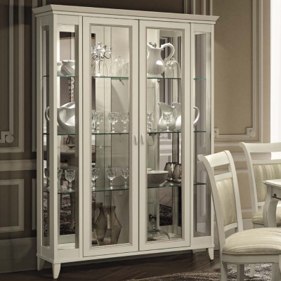 Camel Giotto Bianco Antico Italian 2 Door Vitrine by Choice Furniture ...