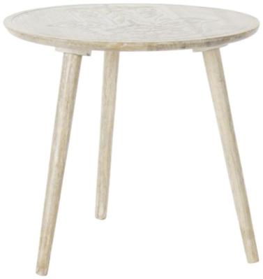 Satna Brown Mango Round Side Table by Choice Furniture Superstore ...