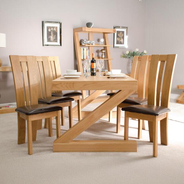 Z Designer Dining Table - 180cm - 6 Seater - Oak by Choice Furniture ...