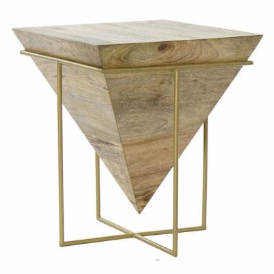 Modern Mango Wood with Gold Frame Side Table by Choice Furniture ...