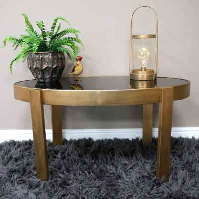 Dutch Black Glass and Metal Coffee Table by Choice Furniture Superstore ...