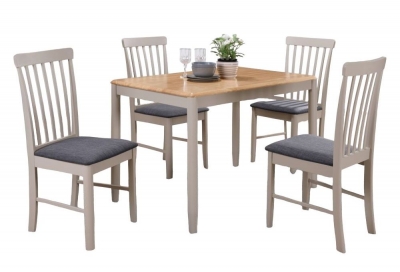 Altona Oak and Grey 4 Seater Dining Set by Choice Furniture Superstore ...