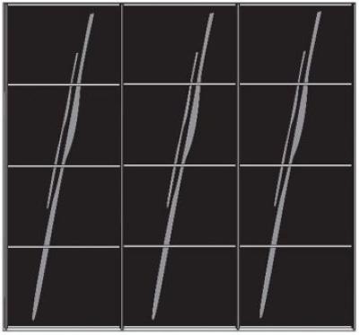 Wiemann Miami 3 Door Black Glass 4 Panels Sliding Wardrobe by Choice ...