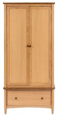 Grace Natural Oak 2 Door 1 Drawer Wardrobe by Choice Furniture ...