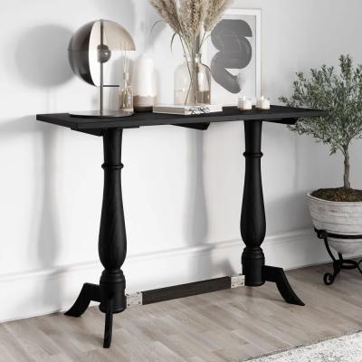 Clearance - Pimlico Mango Wood Black Pedestal Console Table by Choice ...