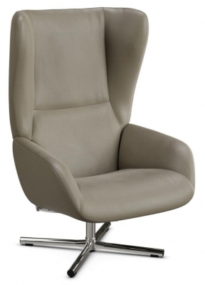 Chef Soft Stone Leather Swivel Recliner Chair by Choice Furniture ...