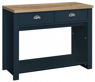 Highgate Blue and Oak Effect Console Table - 2 Drawers by Choice ...