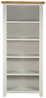 Lundy Grey and Oak Large Bookcase, Tall Bookshelf 180cm H by Choice ...