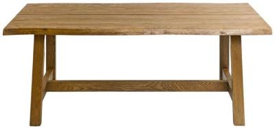 Crisal Decoracion Oak Rectangular Crossbar Dining Table by Choice ...