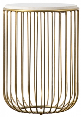 Riley White Marble Round Side Table by Choice Furniture Superstore ...