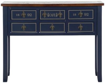 Navy Blue 6 Drawer Console Table by Choice Furniture Superstore ...